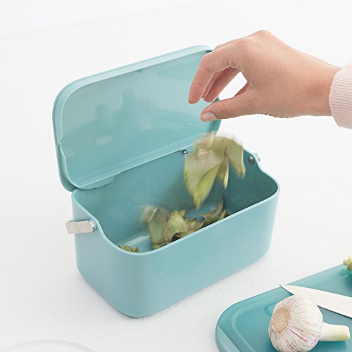 Brabantia Food Waste Caddy, Mint, 12.7 x 22.1 x 10.7 cm