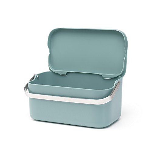 Brabantia Food Waste Caddy, Mint, 12.7 x 22.1 x 10.7 cm