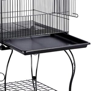 Topeakmart Medium Open Top Parrot Bird Cage for Cockatiels Conures Green Cheek Parakeets with Rolling Stand