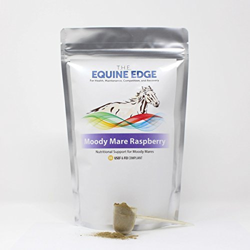 T.H.E. Equine Edge Moody Mare Raspberry - Pure Organic Raspberry Leaf for Calming, 30 Servings