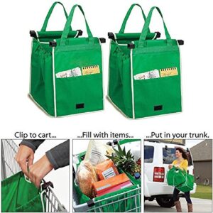 Grab'N Go Reusable Shopping Bags (2) with Cart Clips