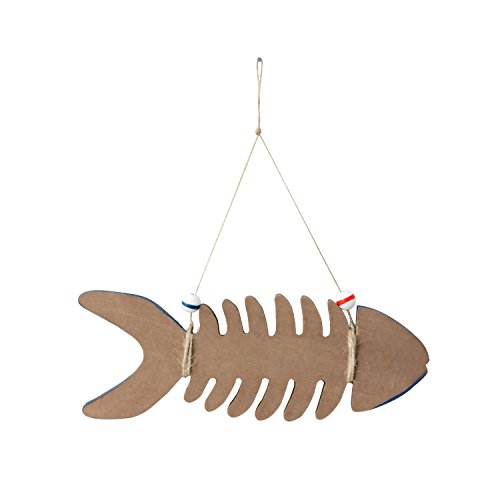 Nautical Hand Carved Wooden Fish Wall Hanging Ornaments Welcome Home Decor