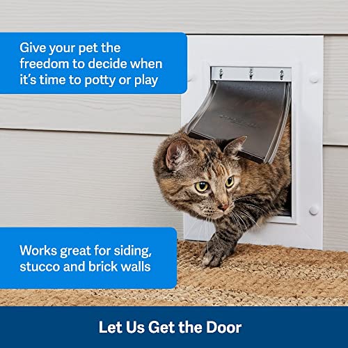 PetSafe NEVER RUST Wall Entry Pet Door - Telescoping Frame - Insulates Better than Metal Doors, Energy Efficient Cat & Dog Door - Interior & Exterior Walls, Weatherproof, Easy to Install & Clean - L