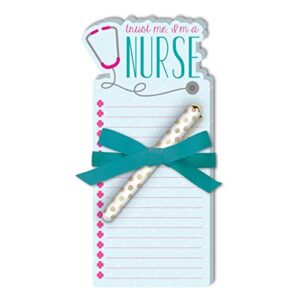 lady jayne nurse stethoscope die-cut note pad with pen (11899) 4 x 8 in