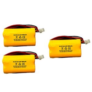 (3 pack) unitech aa900mah unitech ledr-1 6200rp exitronix 10010037 max power b2-0031 dantona custom-318 osa230 lowes 253799 bgn800-3gwp-pr326ec 3.6v 900mah ni-cd exit sign emergency light battery