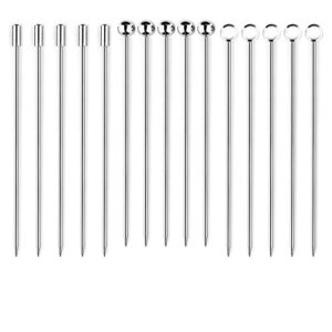 i-mart stainless steel cocktail picks martini picks set (pack of 15)