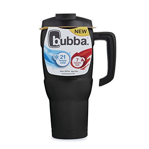 Bubba Hero XL Vacuum-Insulated Stainless Steel Travel Mug, Large Travel Mug with Leak-Proof Lid & Sturdy Handle, Keeps Drinks Cold up to 21 Hours or Hot up to 7 Hours, 30oz Licorice