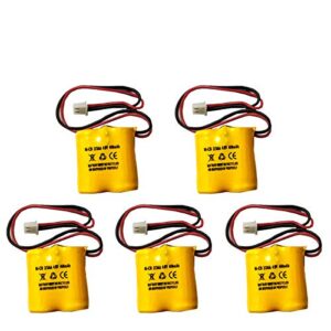 (5 pack) d-2/3aa400mah bl93nc484 mk power mh29673 custom-196 dantona bst battery 4.8v osa162 anic1361 4.8v 400mah ni-cd battery replacement for exit sign emergency light