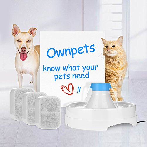 OWNPETS Replacement Cotton Activated Carbon Filters for Cat Dog, Pet Water Drinking Fountain 3 Packs