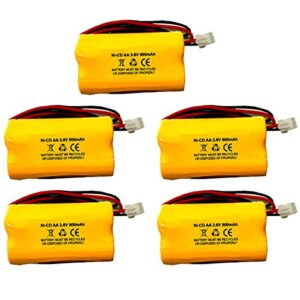 (5 pack) 3.6v 900mah ni-cd exit sign emergency light battery exitronix 10010037 max power b2-0031 unitech aa900mah unitech ledr-1 6200rp dantona custom-318 osa230 lowes 253799 bgn800-3gwp-pr326ec