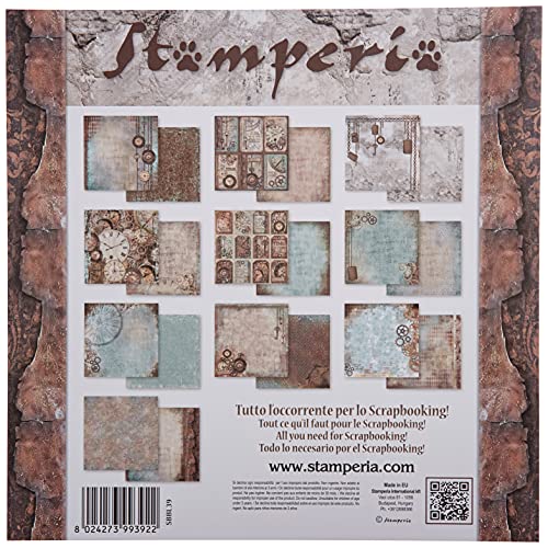 Stamperia Intl Scrapbooking Paper, Multicolor 10 Pack