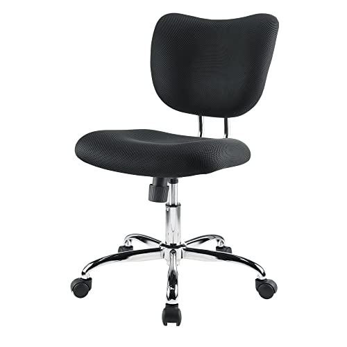 Brenton Studio® Jancy Mesh Low-Back Task Chair, Black/Chrome