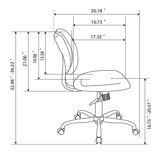 Brenton Studio® Jancy Mesh Low-Back Task Chair, Black/Chrome