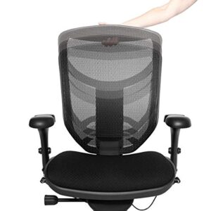 Workpro™ - Chair - Quantum 9000 Series Mid-Back Mesh/fabric Chair Black/sky x x 28" D - 43-3/4" H x 29-1/2" W - 28" x 29