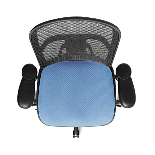 Workpro™ - Chair - Quantum 9000 Series Mid-Back Mesh/fabric Chair Black/sky x x 28" D - 43-3/4" H x 29-1/2" W - 28" x 29