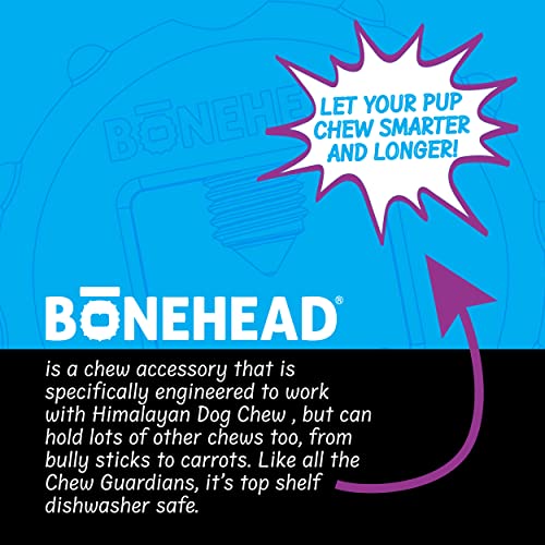 Himalayan Dog Chew Bonehead Small Dog Chew Holder, Secures Chews for Dogs, Chew Smarter and Longer, Stimulate Your Dog, Holds Yak Chews with Screw-in Fastener, 1 Dog Toy