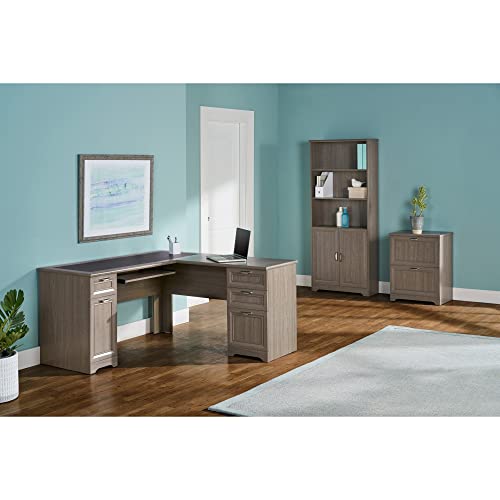 Realspace® Magellan 59"W L-Shape Corner Desk, Gray