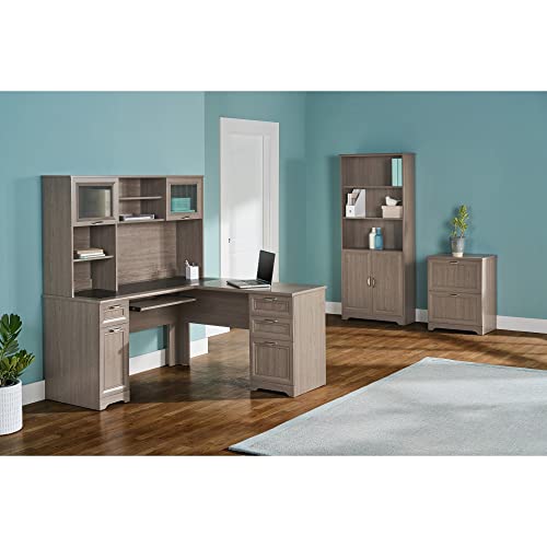 Realspace® Magellan 59"W L-Shape Corner Desk, Gray