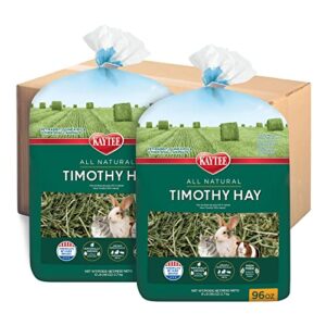 kaytee all natural timothy hay for guinea pigs, rabbits & other small animals, 12 pound