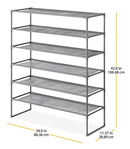 Whitmor Spacemaker 6-Tier Shelves, Gunmetal