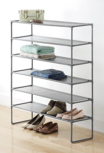 Whitmor Spacemaker 6-Tier Shelves, Gunmetal