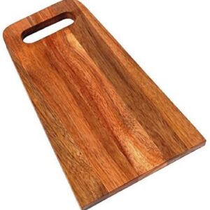 Cutting Acacia Wood Board/Charcuterie/Serving/Chopping/Cheese Board- Premium Reversible Durable wood with Carry Handle for better grip, Light Weight. (13.8"x 8.26")