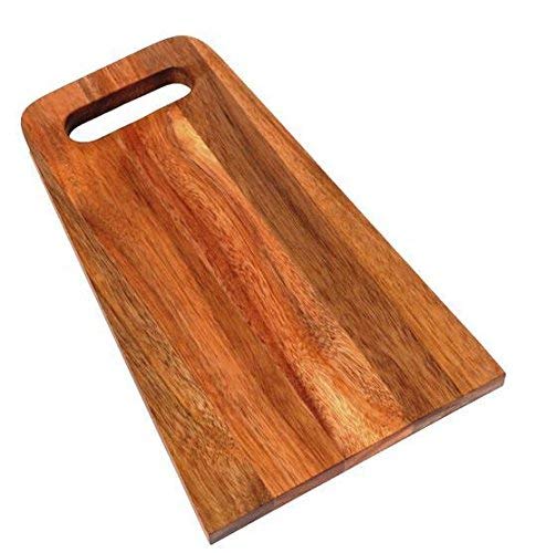 Cutting Acacia Wood Board/Charcuterie/Serving/Chopping/Cheese Board- Premium Reversible Durable wood with Carry Handle for better grip, Light Weight. (13.8"x 8.26")