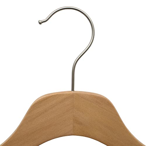 NAHANCO SL7001720 17" Slim Line Space Saving Wooden Shirt/Dress Hanger (Pack of 20), Natural