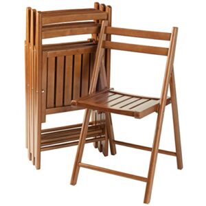 Winsome Robin 4-PC Folding Set Teak Chair