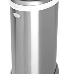 Ubbi Steel Odor Locking, No Special Bag Required, Money Saving, Awards-Winning, Modern Design Registry Must-Have Diaper Pail, Chrome