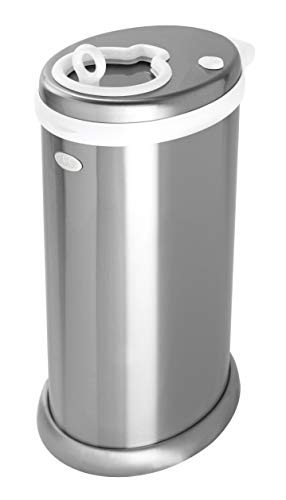 Ubbi Steel Odor Locking, No Special Bag Required, Money Saving, Awards-Winning, Modern Design Registry Must-Have Diaper Pail, Chrome