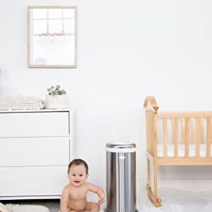 Ubbi Steel Odor Locking, No Special Bag Required, Money Saving, Awards-Winning, Modern Design Registry Must-Have Diaper Pail, Chrome