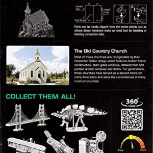 Fascinations Metal Earth Old Country Church 3D Metal Model Kit