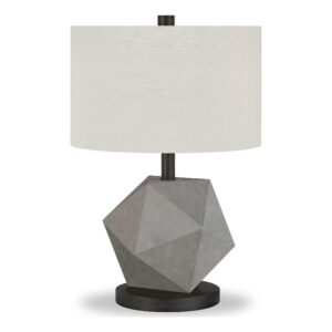 Henn&Hart Concrete Geometric Lamp, One Size