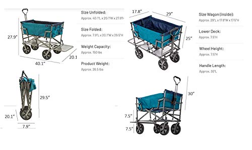 MacSports Double Decker (DD-100) Teal, Wagon