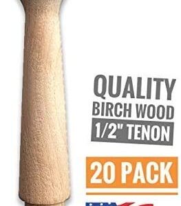 Birch Wood Shaker Pegs 3-1/2"–Strong Unfinished Wooden Peg Hooks, Smooth Texture,Easy to Paint, Classic Style, Made in The USA –Suitable for Coat Wall Racks, Hanging Towels, Organizing Cups & Mugs