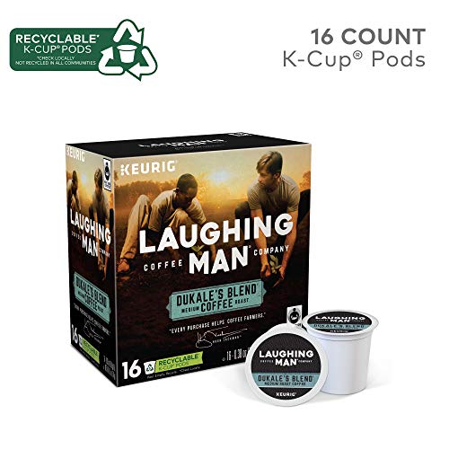 Laughing Man Dukale's Blend, Single-Serve Keurig K-Cup Pods, Medium Roast Coffee, 16 Count