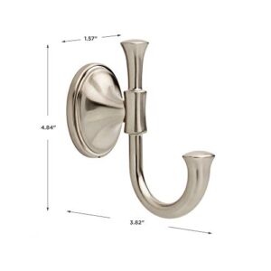 Delta Faucet Peerless CSN35-SN-1 Carson Robe/Towel Hook Bath Hardware Accessory, Satin Nickel