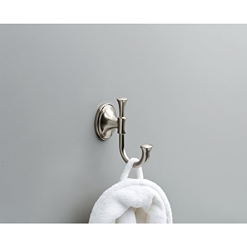 Delta Faucet Peerless CSN35-SN-1 Carson Robe/Towel Hook Bath Hardware Accessory, Satin Nickel