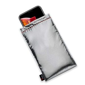 phoozy apollo series thermal phone case - insulated, ultra-slim pouch protects your phone from overheating in the sun & extends battery life. floats in water. as seen on shark tank - silver - large