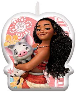 disney moana birthday candle - 2 2/5" x 2 3/5", 1 pc