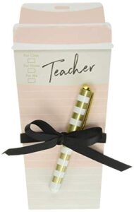 lady jayne teacher coffee cup notepad with pen (11896)