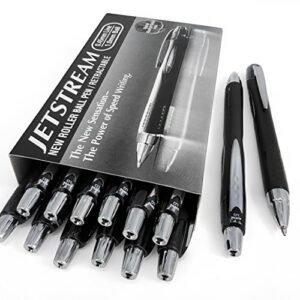 uni-ball - jetstream sxn-210-1.0mm retractable rollerball pen - black - 12 + 2 free