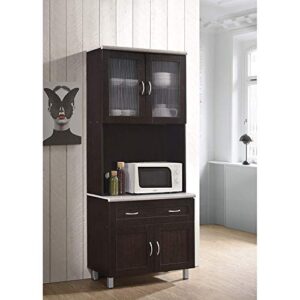 HODEDAH IMPORT Kitchen Cabinet, Chocolate