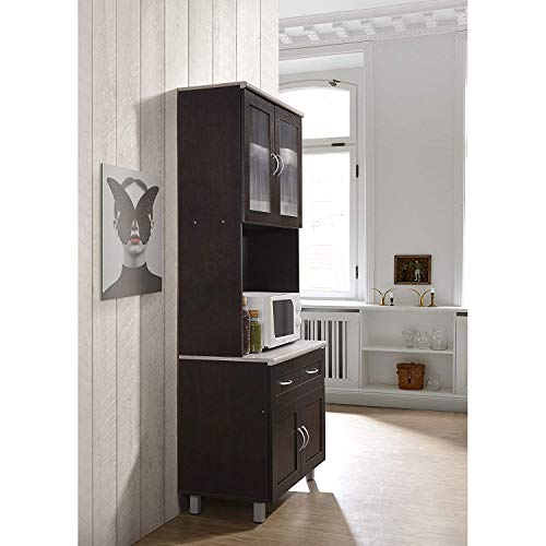 HODEDAH IMPORT Kitchen Cabinet, Chocolate