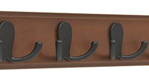 Franklin Brass R37592K-CSI-R Double Prong Robe Hook Rack, 16 in. Cocoa & Soft Iron