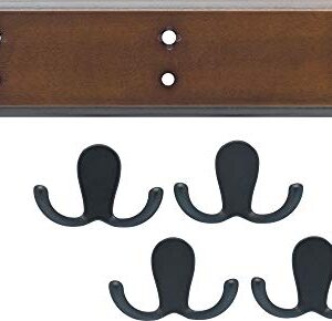 Franklin Brass R37592K-CSI-R Double Prong Robe Hook Rack, 16 in. Cocoa & Soft Iron