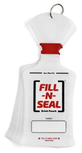 fill-n-seal (25) 6oz liquid heat sealed pouches, no funnel needed, tsa approved, 100% flexible, and bpa free!