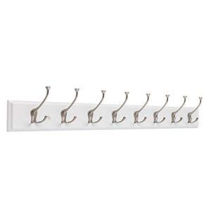 franklin brass r33646k-pmn-r tri-hook rack, 45", pure white/matte nickel