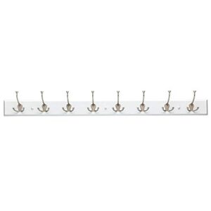 Franklin Brass R33646K-PMN-R Tri-Hook Rack, 45", Pure White/Matte Nickel